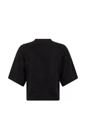 Pinko T-shirt With Rhinestones And Logo