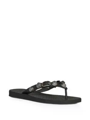 Balenciaga Cagole Thong Sandal - Black