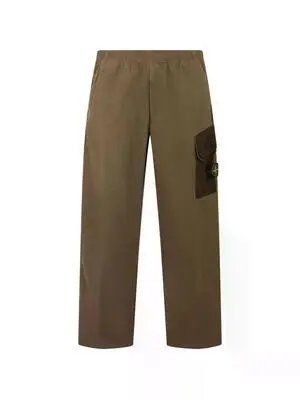 Stone Island 3100060 Organic Panama Cotton + Nylon Trousers - Green