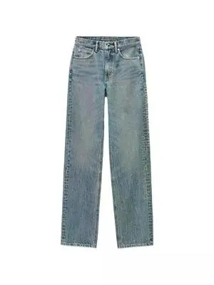 Alexander Wang Crystal Mirror Logo Ez Jeans - Blue