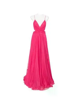 ALESSANDRO LEGORA Cut-out Ruched Maxi Dress - Pink