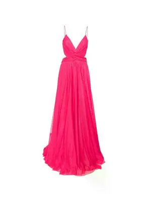 ALESSANDRO LEGORA Cut-out Ruched Maxi Dress - Pink