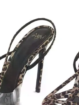 ALEVI MILANO Animal-print Transparent Panel Stiletto Sandals