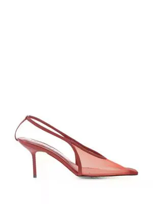 ARMARIUM Evelina Square-toe Slingback Pumps - Red