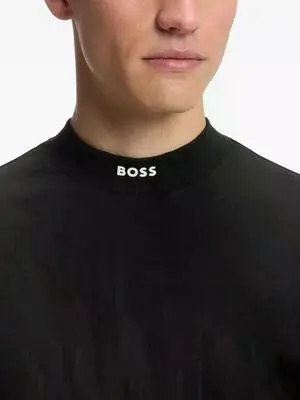 BOSS Logo-print High-neck T-shirt