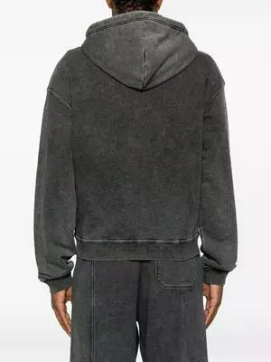 Emporio Armani Faded-effect Logo-patch Hoodie