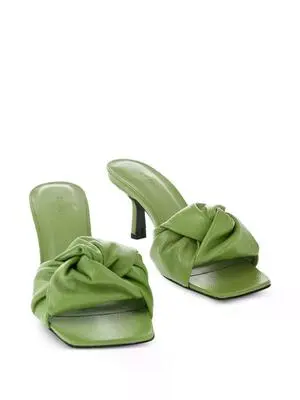 By Far Lana Knotted Leather Mules