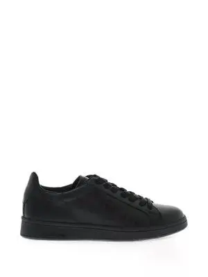 Dsquared2 Logo-print Leather Sneakers - Black