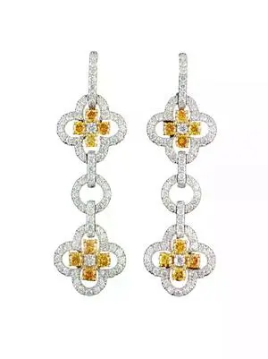 HYT JEWELRY Diamond Drop Earrings - Silver