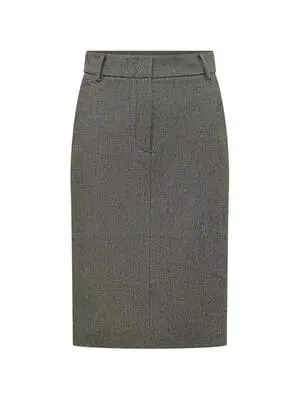 Andamane Xania Belt-loops Midi Skirt - Grey