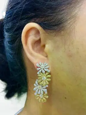HYT JEWELRY Diamond Earrings - Silver