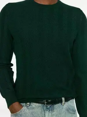 VENGERA Chevron Knit Long Sleeve Sweater