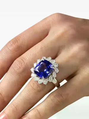 HYT JEWELRY Tanzanite Diamond Ring