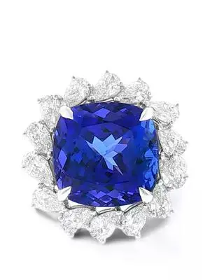 HYT JEWELRY 18k Gold Tanzanite And Diamond Ring - Silver