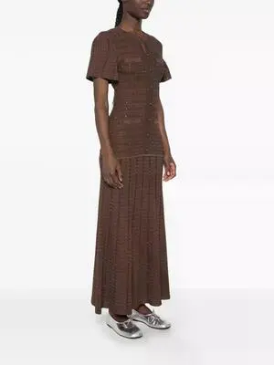 Sandro Sequin-embellished Knitted Maxi Dress