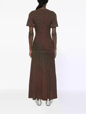 Sandro Sequin-embellished Knitted Maxi Dress
