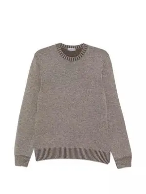 VENGERA Ribbed-knit-trim Sweater - Brown