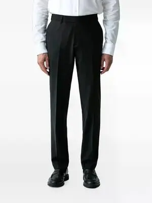 Karl Lagerfeld Pressed-crease Belt-loop Trousers - Black