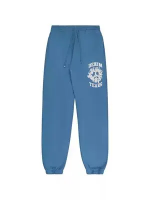 DENIM TEARS University Logo-print Track Pants - Blue