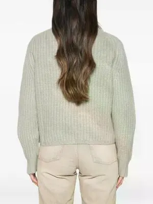 ALLUDE Ribbed-knit Crew Neck Sweater