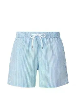 Fedeli Madeira Striped Swim Shorts - Blue