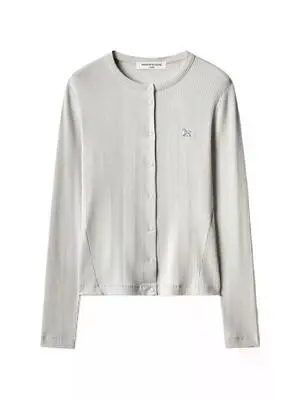 Maison Kitsuné Baby Fox Ribbed-knit Cardigan - Grey