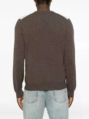 VENGERA Argyle-pattern V-neck Sweater
