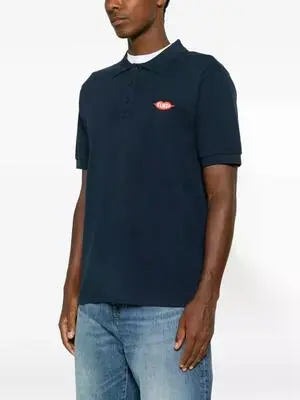 Kenzo Logo-patch Polo Shirt - Blue