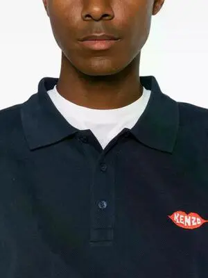 Kenzo Logo-patch Polo Shirt - Blue