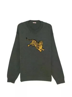 Kenzo Tiger Motif Sweater - Green