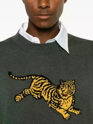 Kenzo Tiger Motif Sweater - Green
