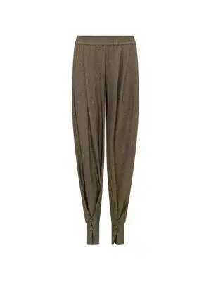 Andamane Renee Button-cuff Tapered Trousers - Brown