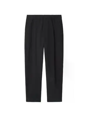Maison Kitsuné Pleated Elasticated-waistband Trousers - Black
