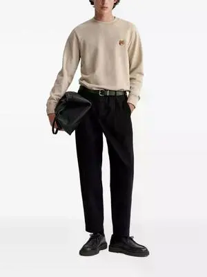 Maison Kitsuné Pleated Elasticated-waistband Trousers