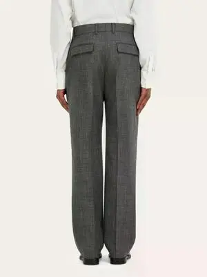 FERRAGAMO Wide-leg Chevron Trousers