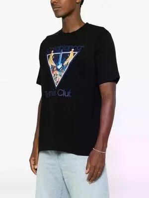 Casablanca Graphic-print Crew-neck T-shirt - Black