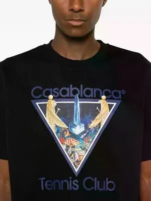 Casablanca Graphic-print Crew-neck T-shirt - Black