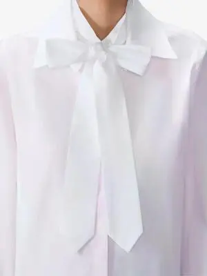 Thom Browne Stripe Bow Blouse