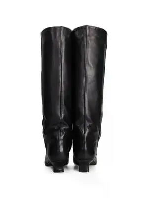 THE SELLER Pointed-toe Ruched High-knee Boots