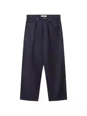 Maison Kitsuné Logo-patch Wide-leg Jeans - Blue