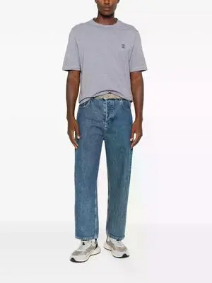 Brunello Cucinelli Logo-embroidered T-shirt