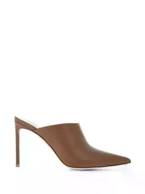 FRANCESCO RUSSO Pointed-toe Stiletto Mules - Brown