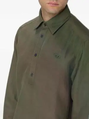 DIESEL® Logo-embroidered Long-sleeve Militare Shirt