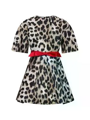 Givenchy Cocoon Mini Dress In Leopard Jacquard - Neutrals