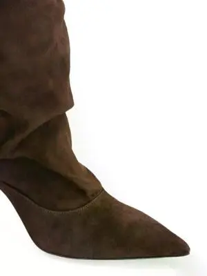 THE SELLER Pointed-toe Slouchy Knee-high Boots