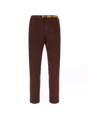 WHITE SAND Belted Elasticated-waist Trousers - Red