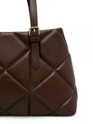 Moschino Quilted Logo-plaque Tote Bag