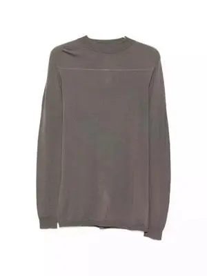 Rick Owens Ribbed-trim Long-sleeve Sweater - Grey