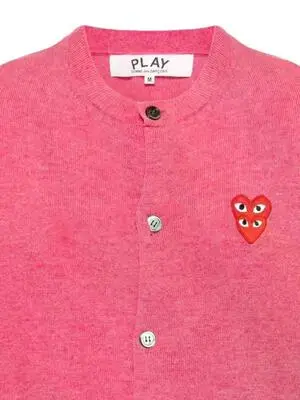 Comme Des Garçons Play Heart-patch Button-up Cardigan