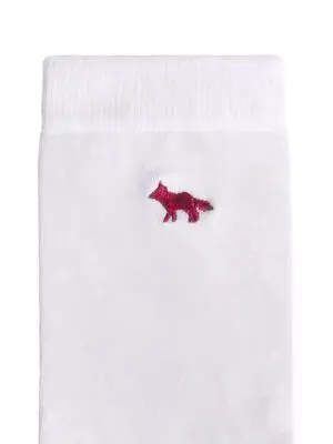 Maison Kitsuné Profile Fox Socks - White